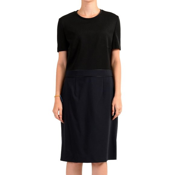 Hugo Boss | Dresses | Hugo Boss Womens Dualisa Two Tone Wool Short ...